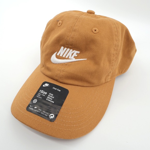 Nike | Accessories | New Nike Club Cap Kids One Size Tan Baseball Hat ...